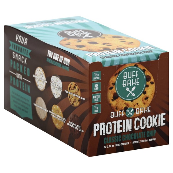 Buff Bake Protein Cookie, Classic Chocolate Chip (12 each) - Instacart