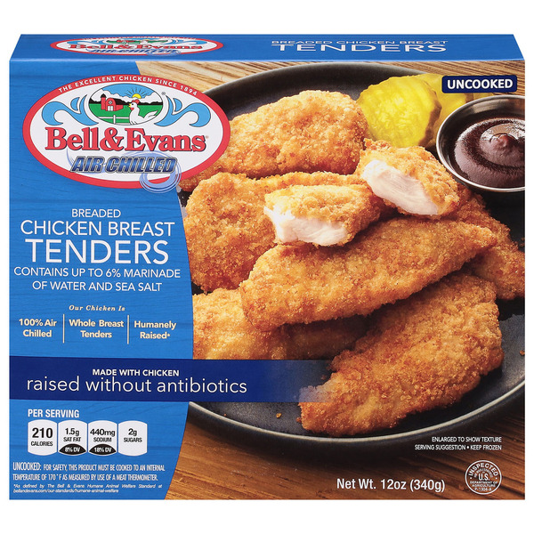 Wegmans Bell & Evans Chicken Breast Tenders, Breaded, Uncooked Same-Day ...