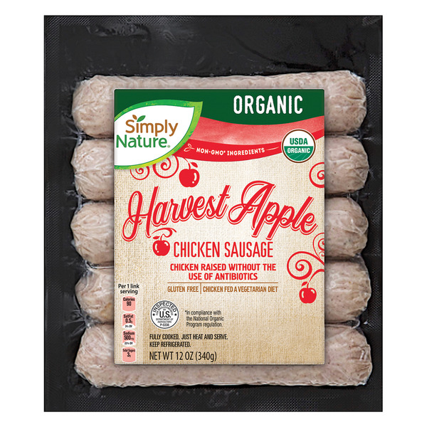 Simply Nature Organic Harvest Apple Chicken Sausage Same-Day Delivery ...