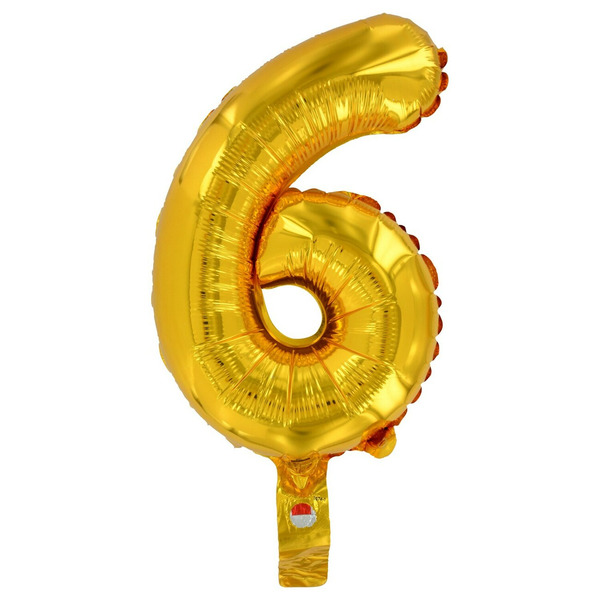 Gold Shape Number 6 Same-Day Delivery | Dollar Tree