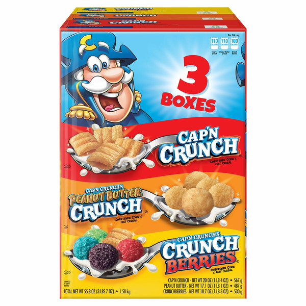 Cap'n Crunch Variety Pack, 3-count, 55.8 oz Same-Day Delivery | Costco