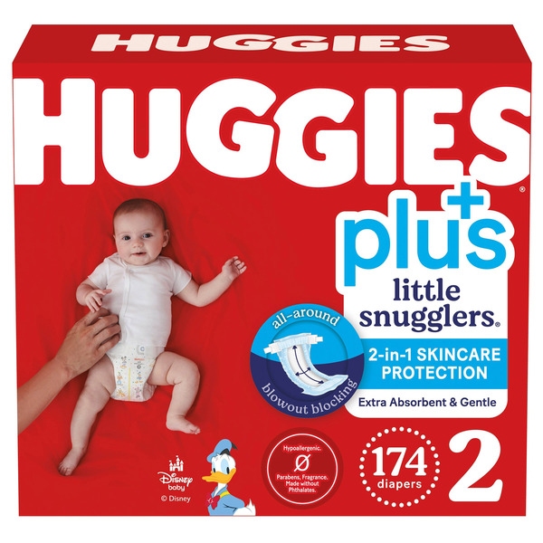 Huggies Little Snugglers Plus Baby Diapers Size 2 Same-Day Delivery | Costco