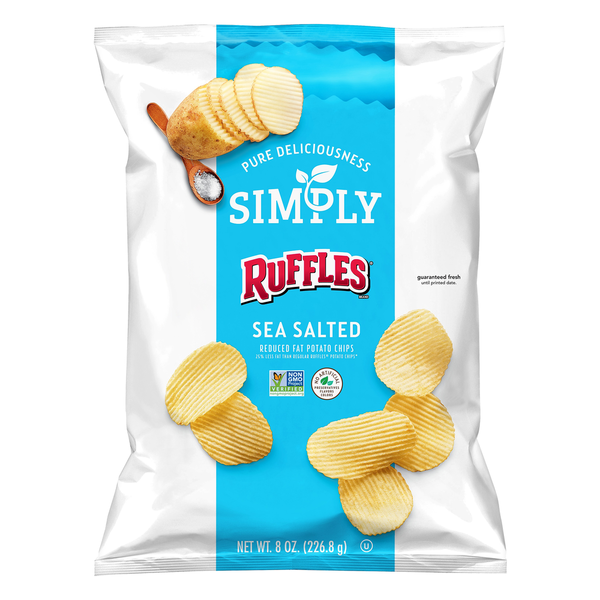 Ruffles Sea Salted Reduced Fat Potato Chips Same-Day Delivery or Pickup ...
