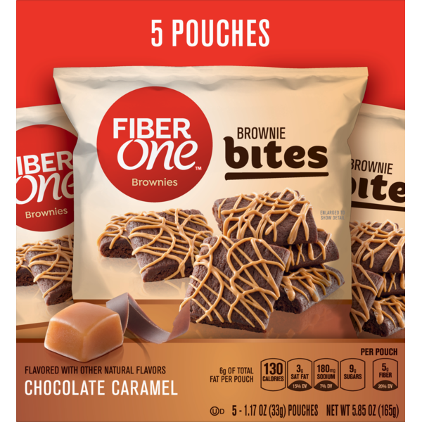 Fiber One Chocolate Caramel Brownie Bites (1.17 oz) - Instacart