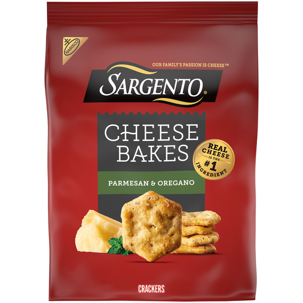 SARGENTO Cheese Bakes Parmesan And Oregano Crackers, Cheese Crackers ...