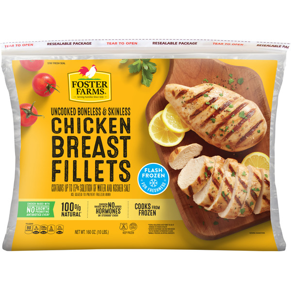 Foster Farms Uncooked Boneless & Skinless Chicken Breast Fillets ...