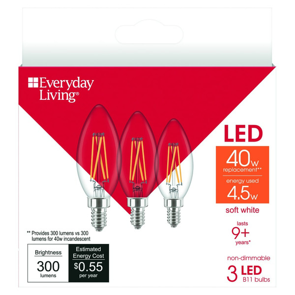 Kroger Everyday Living EDL LED 40W B11 SW BULB Same-Day Delivery or ...