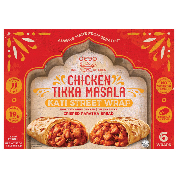 Deep Indian Kitchen Kati Street Wrap, Chicken Tikka Masala, 5 oz, 6 ct ...