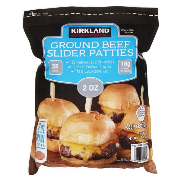 Kirkland Signature Ground Beef Slider Patties Same-Day Delivery | Costco