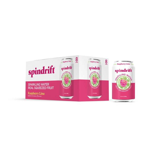 Spindrift Sparkling Water, Raspberry Lime, Unsweetened Same-Day ...