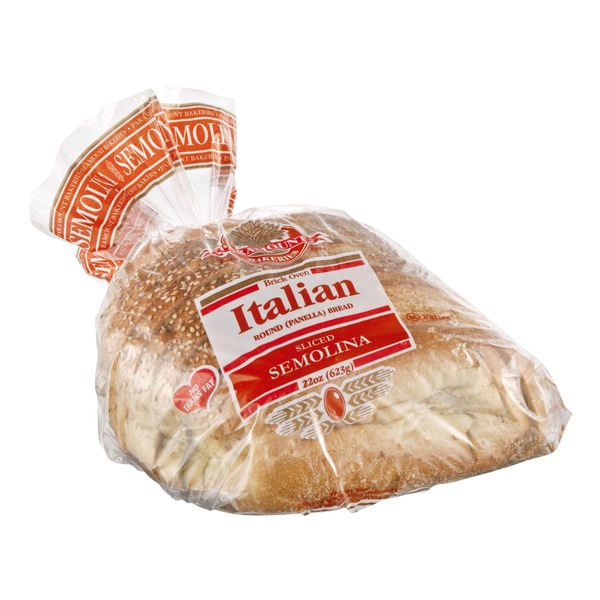 Paramount Bakeries Brick Oven Sliced Semolina Italian Round Bread (22 ...