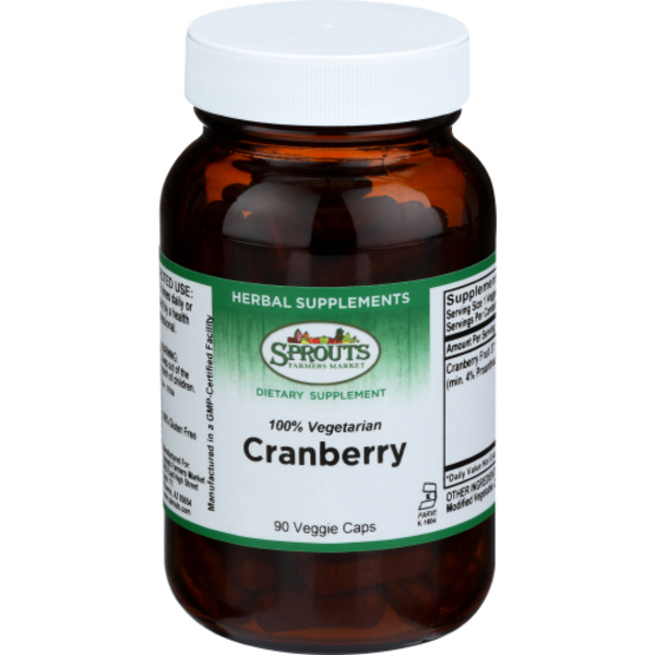 Sprouts Farmers Market Sprouts Cranberry Powder Vegetarian Capsules ...