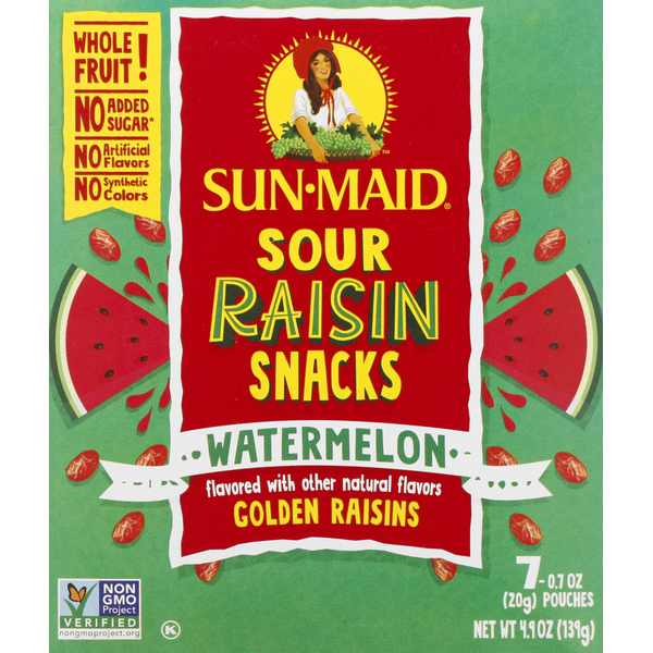 Sun-Maid Sour Raisin Snacks, Watermelon (7 oz) - Instacart