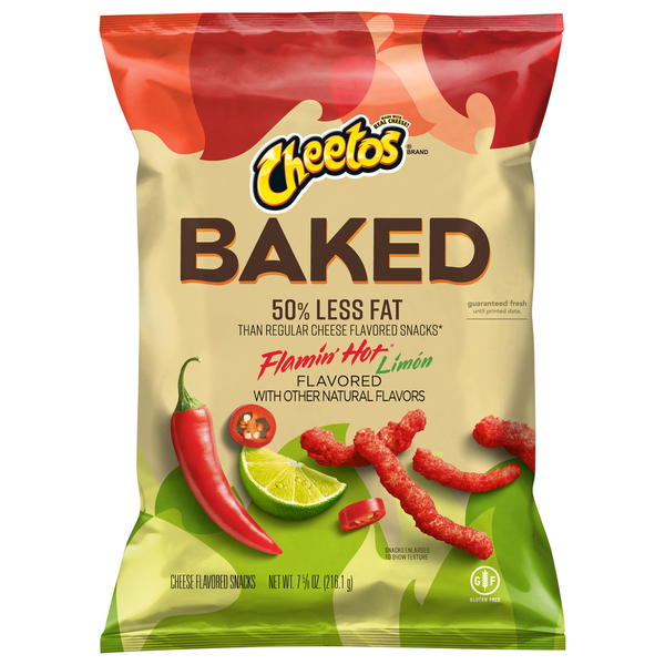 Cheetos Baked Flamin' Hot Limon Flavored Cheese Flavored Snacks Same ...