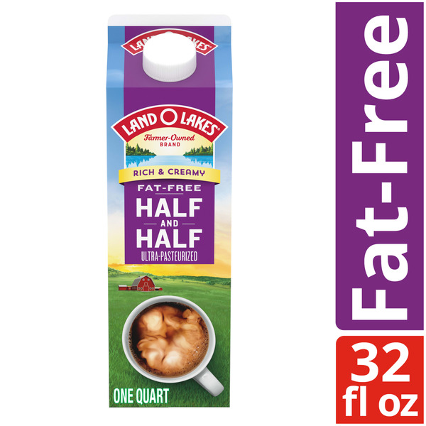 Stop & Shop Land O Lakes Fat-Free Half And Half, Nonfat Coffee Creamer ...