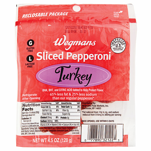 Wegmans Wegmans Sliced Pepperoni, Turkey Same-Day Delivery or Pickup ...