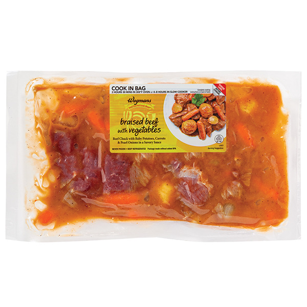 Wegmans Wegmans Beef, Braised, with Vegetables, Oven Safe Same-Day ...