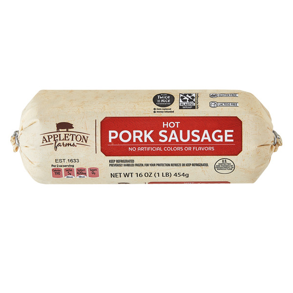 Appleton Farms Hot Pork Sausage Same-Day Delivery or Pickup | ALDI
