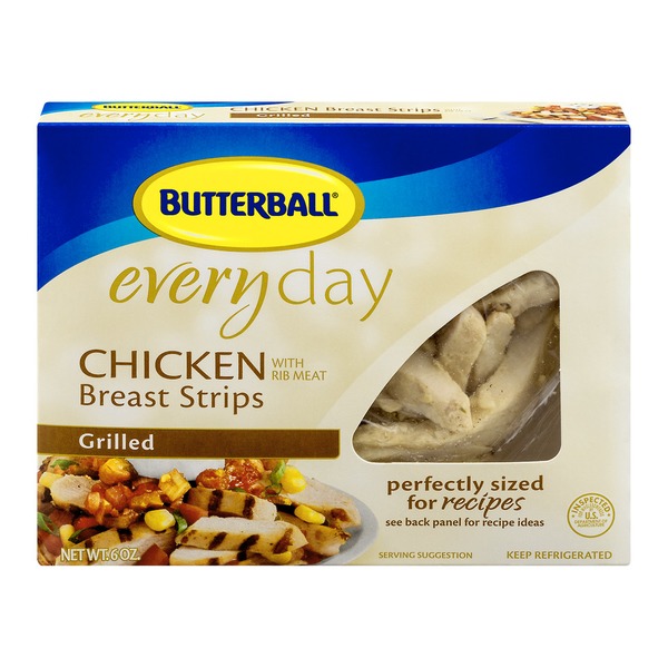 Butterball Everyday Chicken Breast Strips Grilled (6 oz) - Instacart