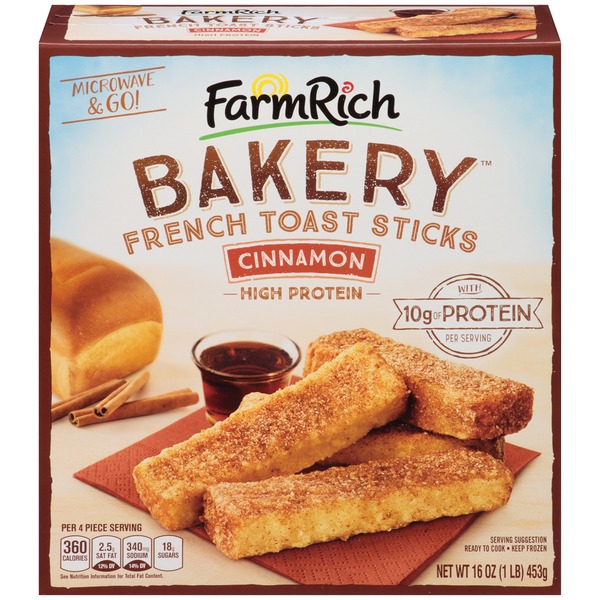Farm Rich Bakery Cinnamon French Toast Sticks (16 oz) - Instacart