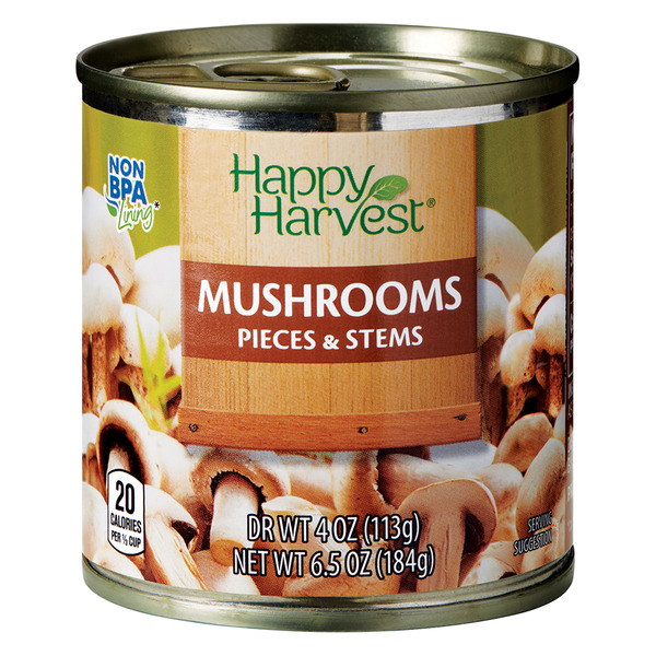 Happy Harvest Mushrooms Pieces & Stems Same-Day Delivery or Pickup | ALDI