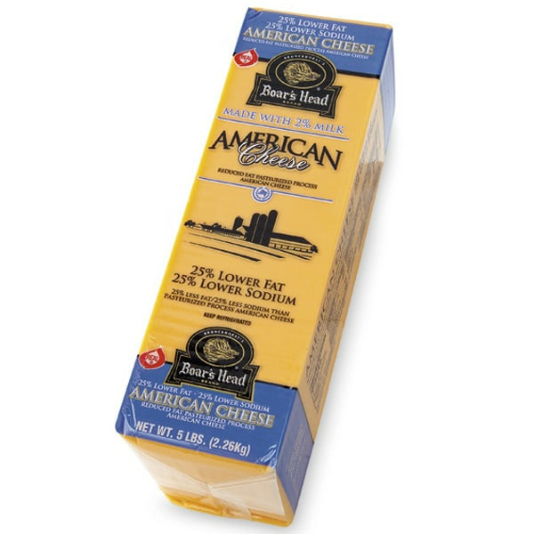 Boar's Head American Cheese, Yellow, 33% Lower Fat/36% Lower Sodium ...