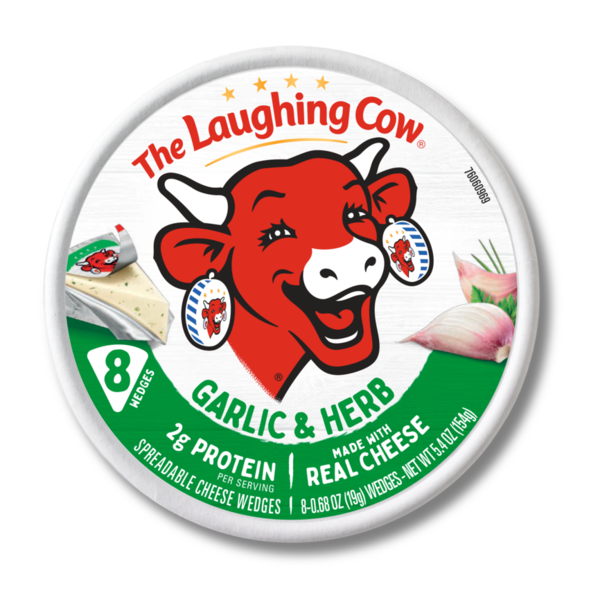 The Laughing Cow Creamy Light Spreadable Cheese Wedges, 8 pack (5.4 oz ...