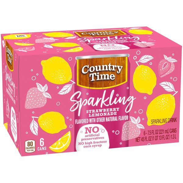 Country Time Sparkling Strawberry Lemonade (7.5 fl oz) - Instacart
