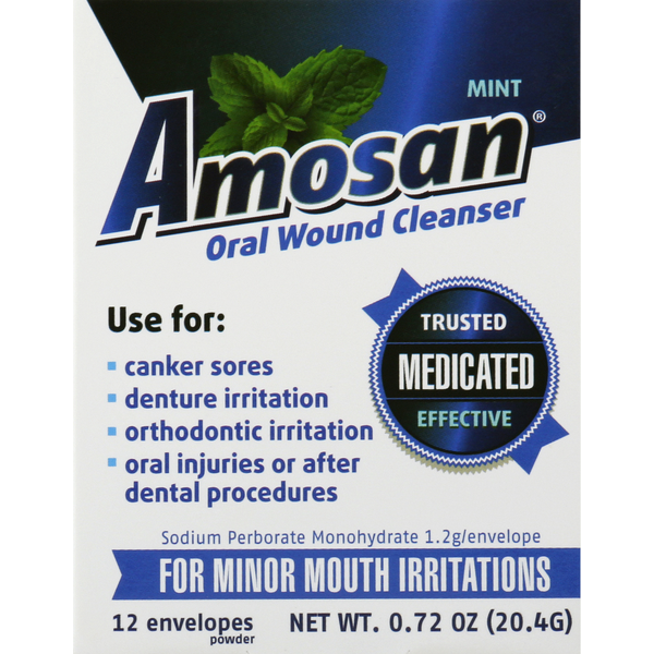 Amosan Oral Wound Cleanser, Mint Same-Day Delivery or Pickup | Woodman ...