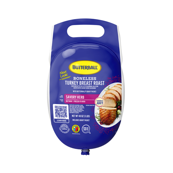 Butterball Boneless Savory Herb Turkey Breast Roast with Gravy Packet ...
