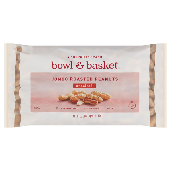 ShopRite Bowl & Basket Unsalted Jumbo Roasted Peanuts Same-Day Delivery ...