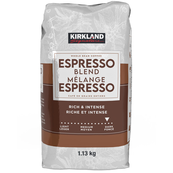 Kirkland Signature Whole Bean Coffee Espresso Blend Same-Day Delivery | Costco