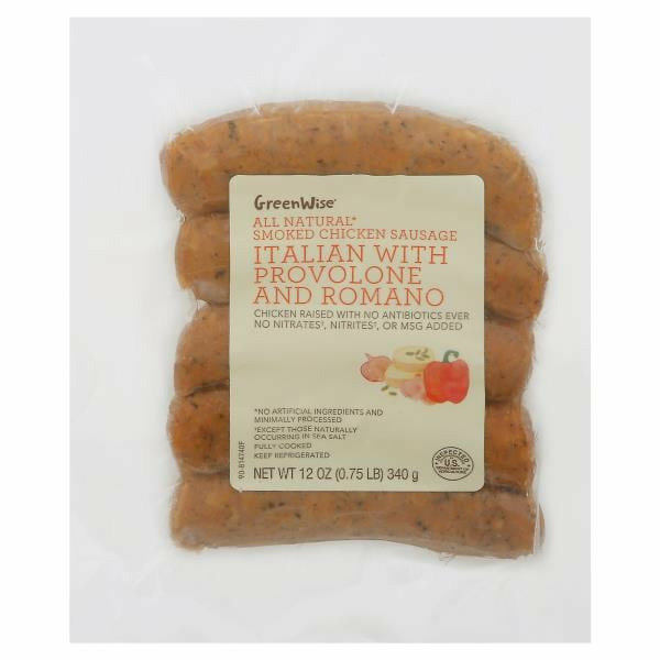 GreenWise Smoked Chicken Sausage, Italian, All Natural Same-Day ...
