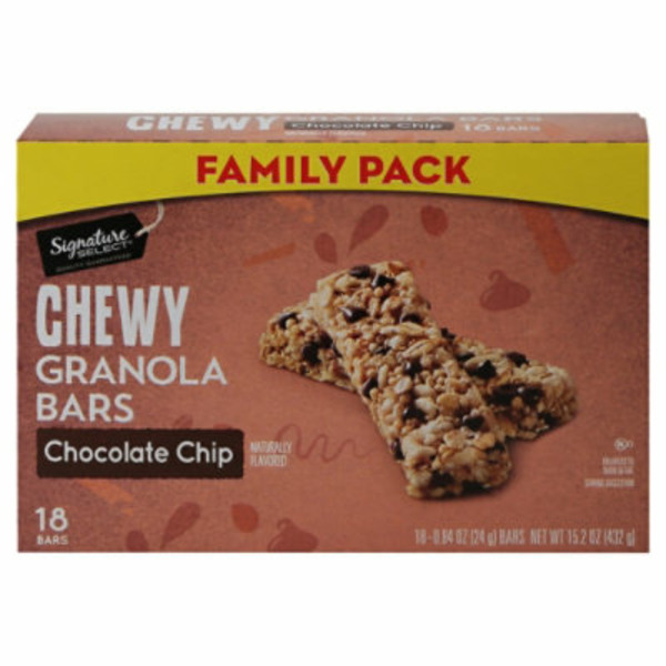Safeway Signature SELECT Granola Bars, Chewy, Chocolate Chip, Family ...