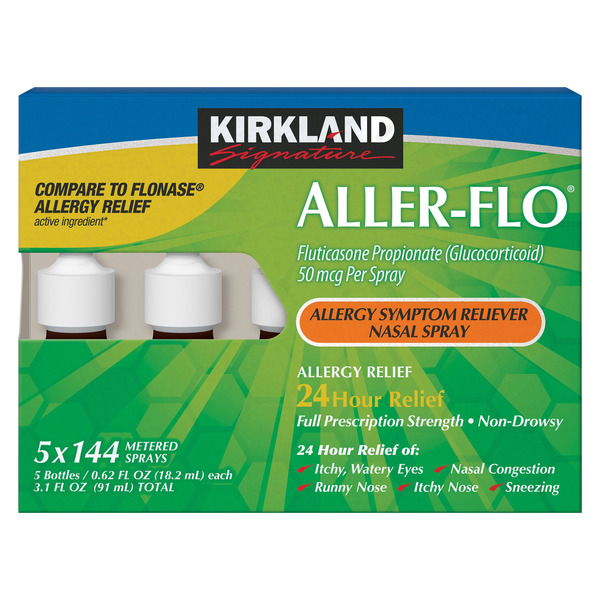 Kirkland Signature Aller-Flo 50 mcg Allergy Spray, 720 Metered Sprays ...