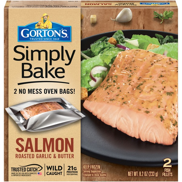 Gorton's Simply Bake Roasted Garlic & Butter Salmon Fillets (8.2 oz ...
