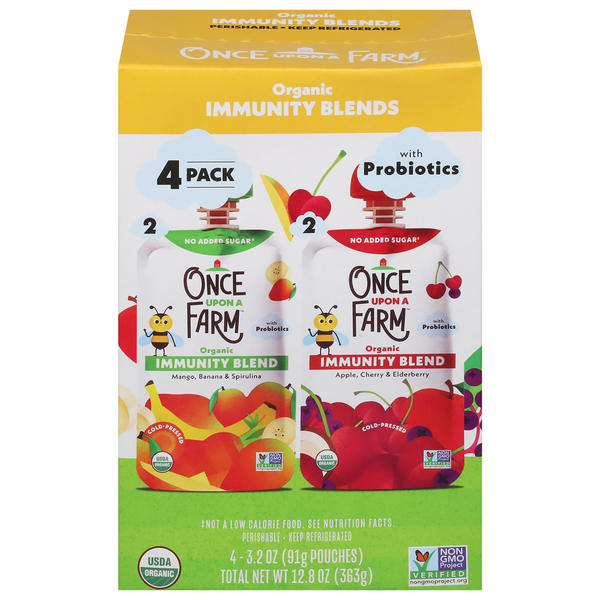 Once Upon a Farm Immunity Blends, Organic, 4 Pack Same-Day Delivery or ...