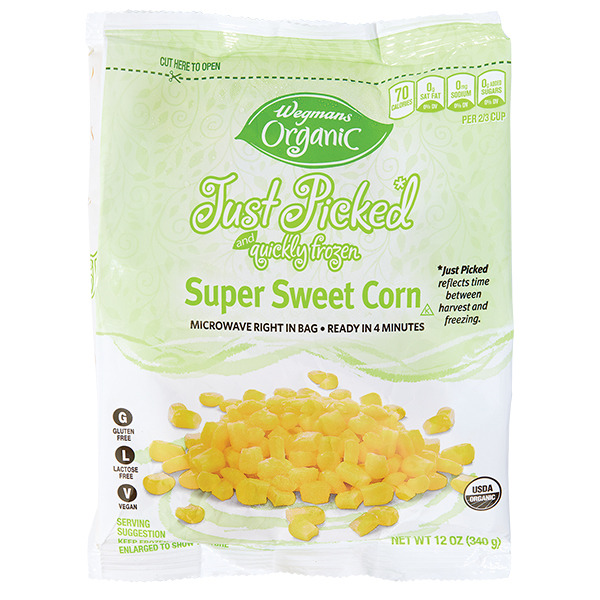Wegmans Wegmans Organic Just Picked & Quickly Frozen Super Sweet Corn ...