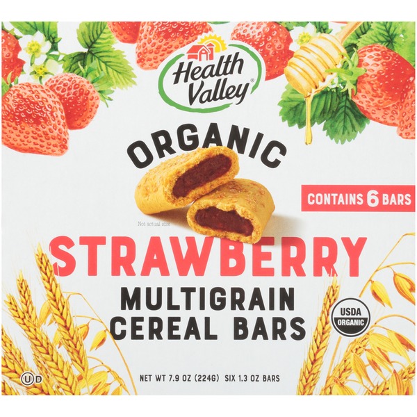 Health Valley Organic Strawberry Multigrain Cereal Bars (1.3 oz ...