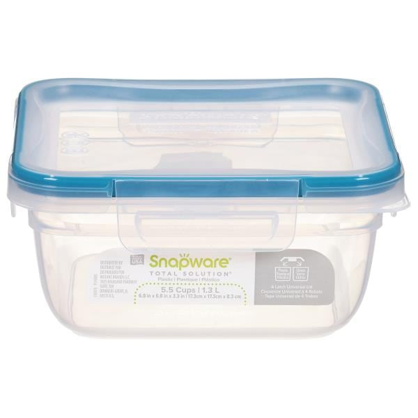 Snapware Food Storage Container, Plastic, Square, 5.5 Cups Same-Day ...