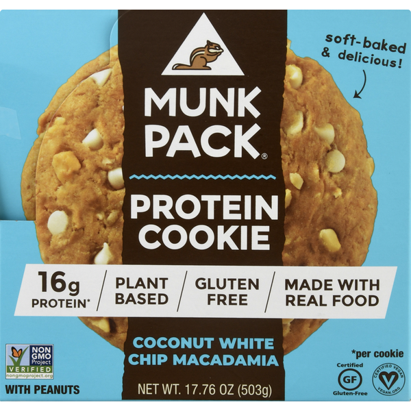 Munk Pack Protein Cookie, Coconut White Chip Macadamia (17.76 oz ...