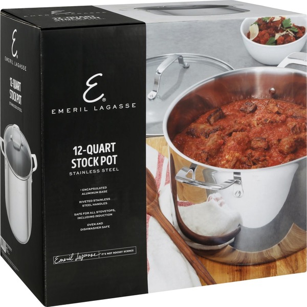 Emeril Lagasse Stock Pot, Stainless Steel, 12-Quart (1 each) - Instacart