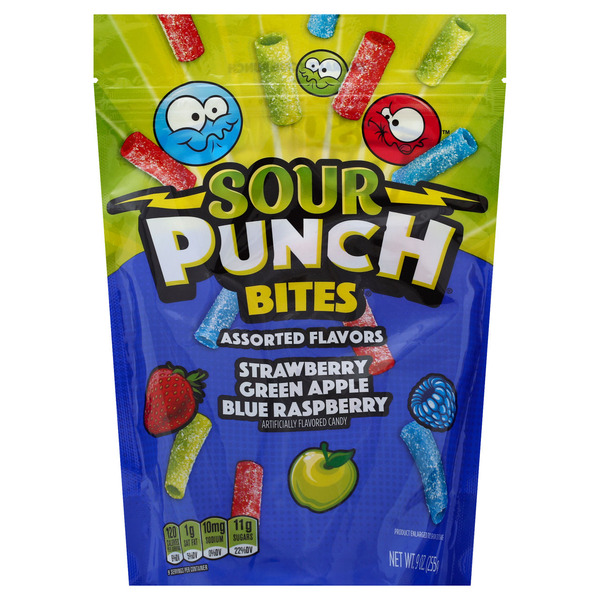 Wegmans Sour Punch Assorted Fruit Flavored Candy, Resealable Bag Same ...