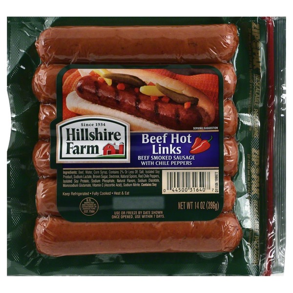 Hillshire Farm Hot Links, Beef (14 oz) - Instacart