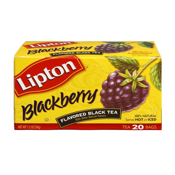 Lipton Blackberry Flavored Black Tea Bags (20 ct) - Instacart