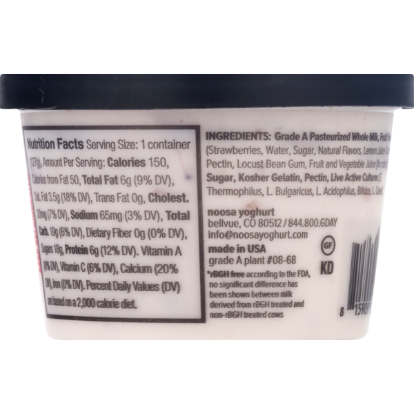 Noosa Yoghurt Nutrition Label | Besto Blog