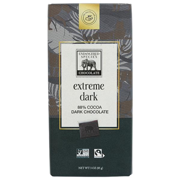Endangered Species Panther Extreme Dark Chocolate Bar Same-Day Delivery ...