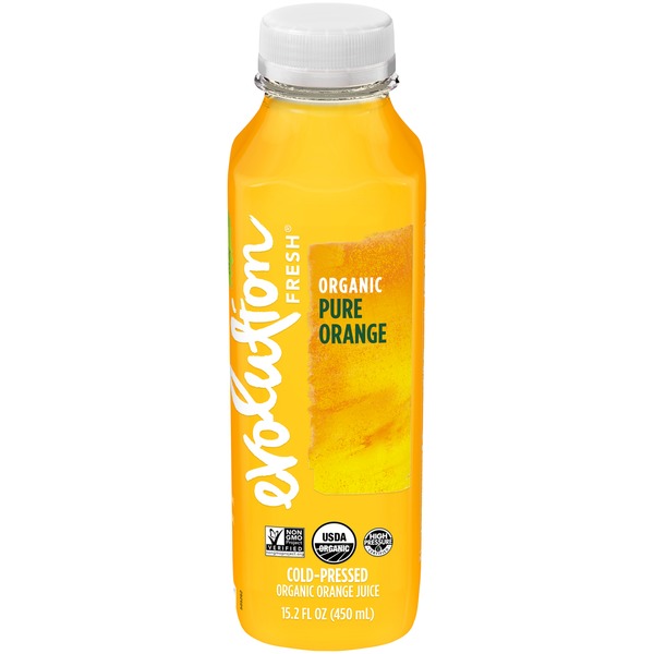 Evolution Fresh Pure Orange Cold-Pressed Organic Orange Juice (15.2 oz ...
