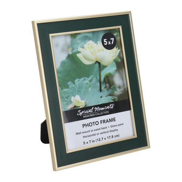 Dollar Tree Special Moments Green Photo Frames With Gold Trim, 5 x 7 ...
