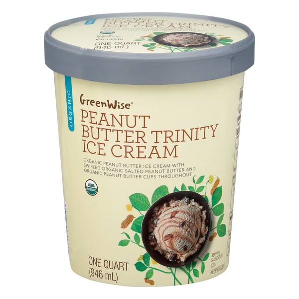 GreenWise Organic Peanut Butter Trinity Ice Cream 1.0 qt CUP\TUB (1 qt ...